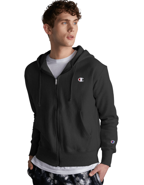 CHAMPION M REVERSE WEAVE FULL ZIP HOOD - Boutique Homies