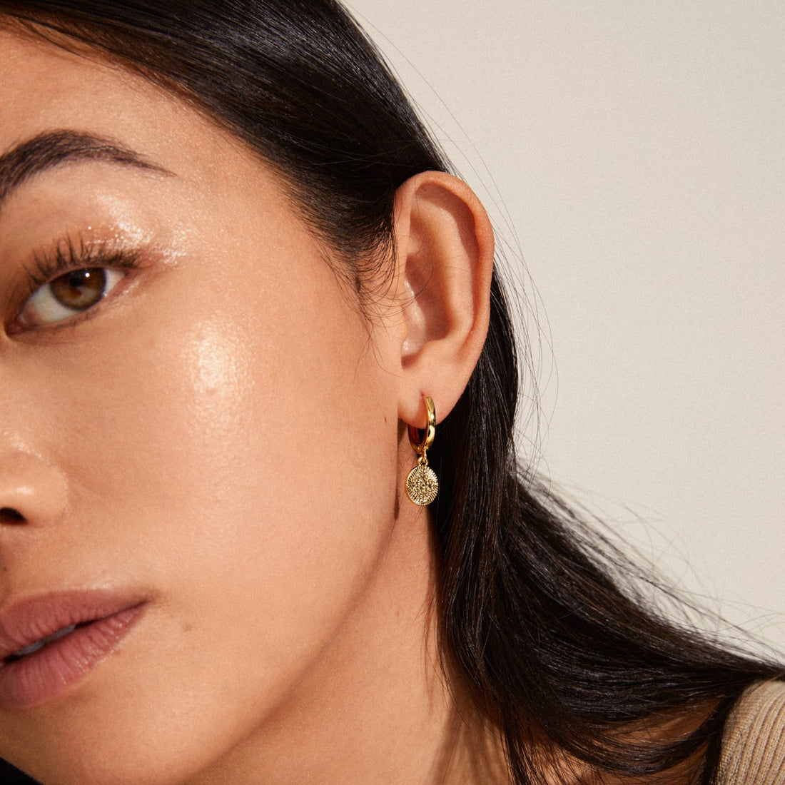 PILGRIM NOMAD COIN HUGGIE HOOP EARRINGS – Boutique Homies